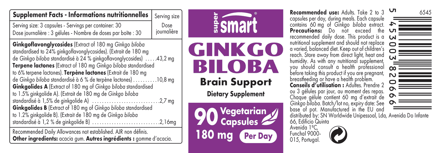Ginkgo Biloba Dietary Supplement 90 Caps - Benefits, Reviews