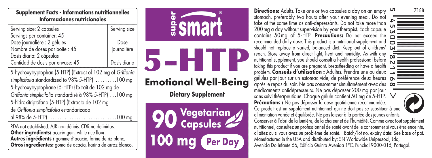 Buy 5-HTP 90 Caps: 5-Hydroxytryptophan Supplement - Benefits