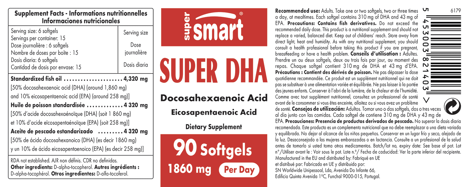 Buy Super DHA 90 Softgels: Omega-3 Supplement - Benefits