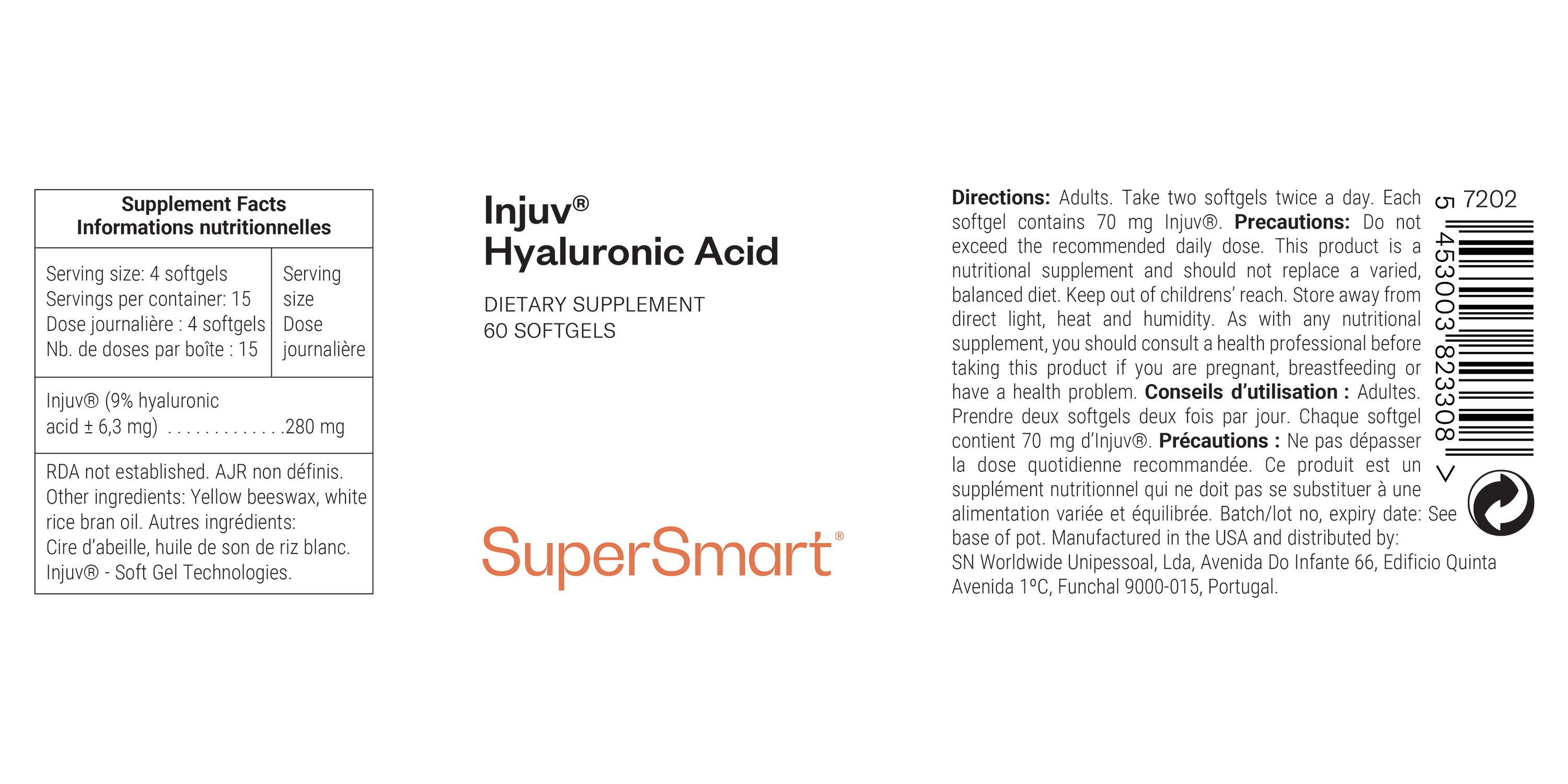 Buy Injuv® Hyaluronic Acid, 60 Softgels - Benefits