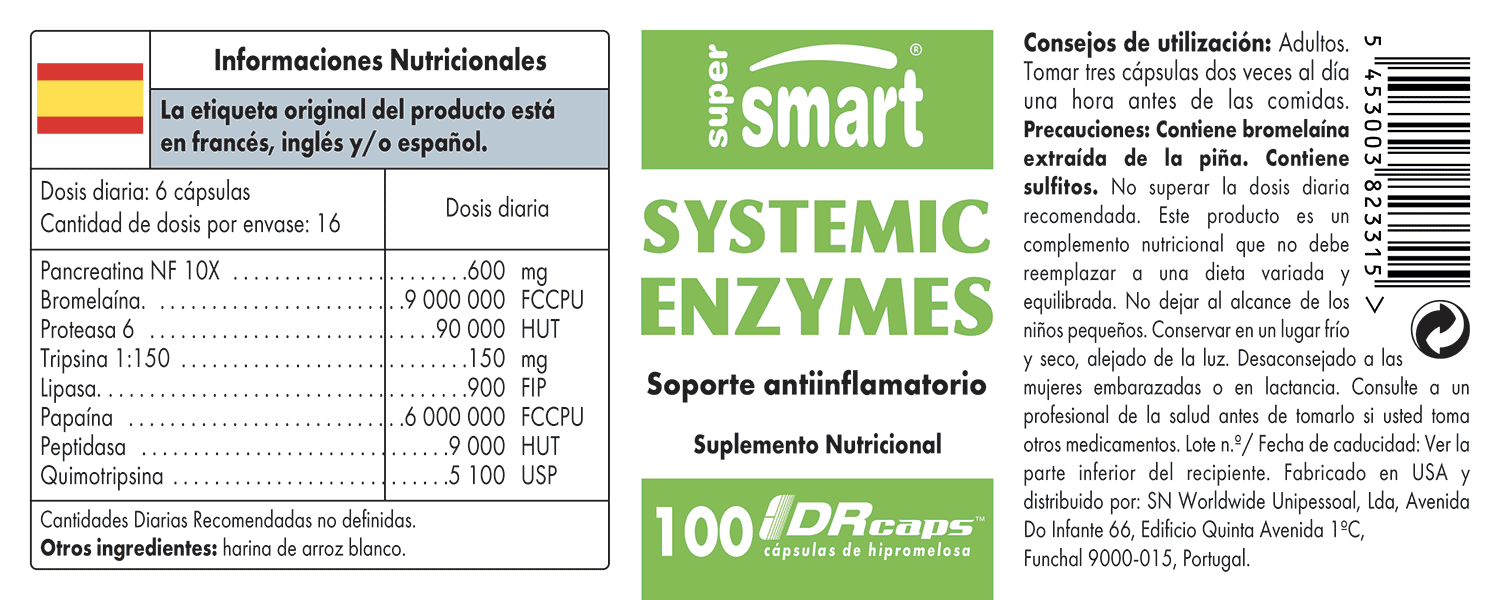 Systemic Enzymes | Suplemento nutricional de Enzimas Digestivos