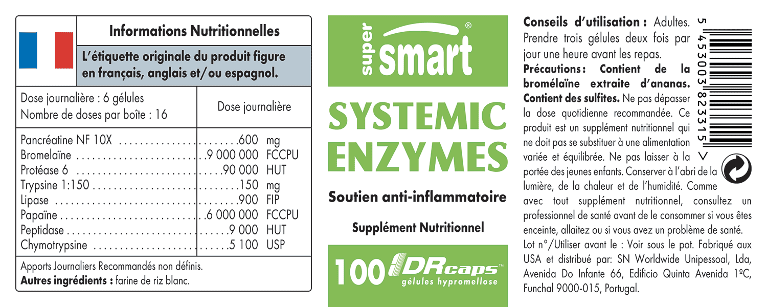 Systemic Enzymes | Supplément nutritionnel d'Enzymes Digestives