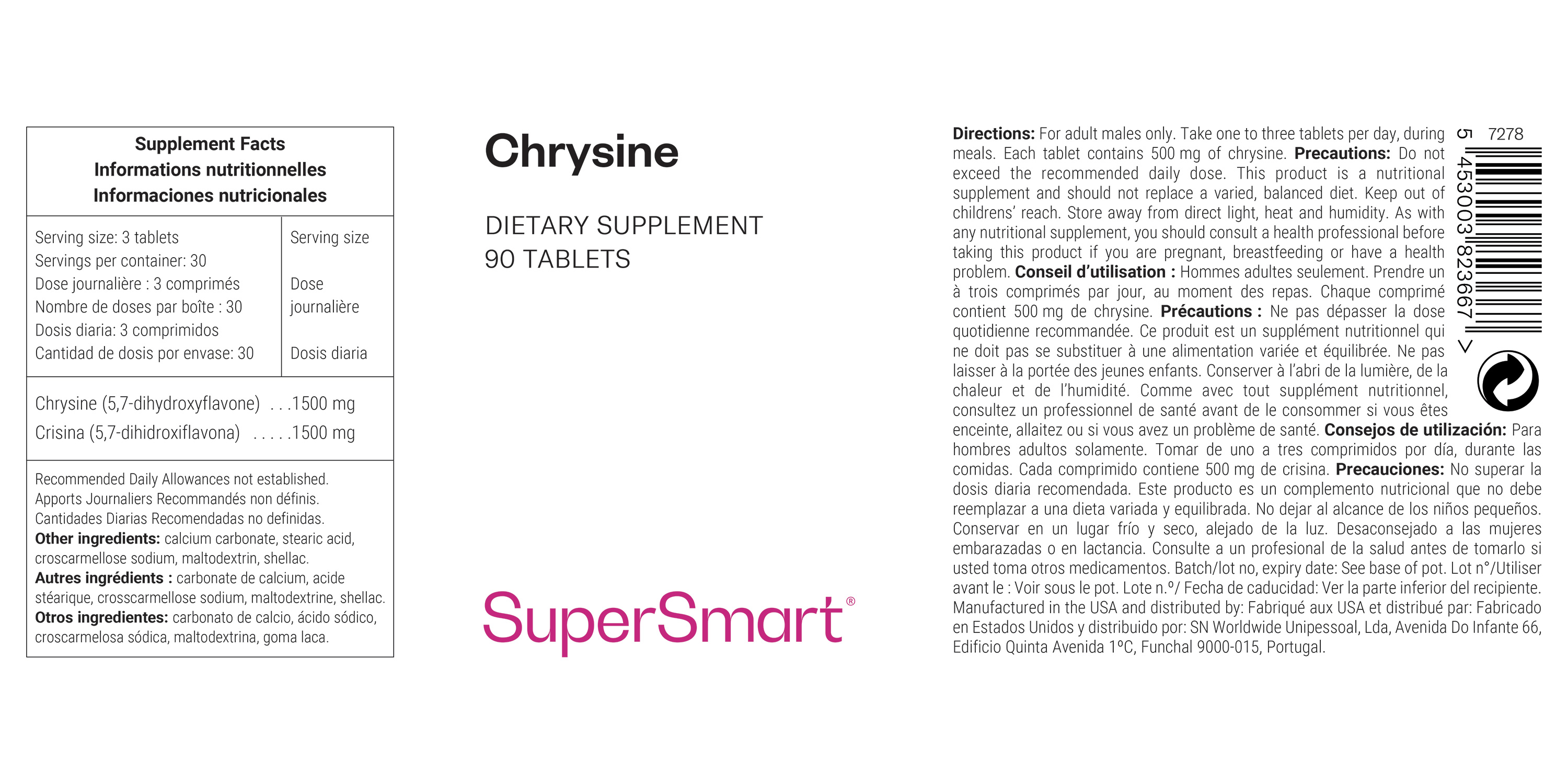 Chrysine Supplement - Powerful Chrysin Extract - Benefits