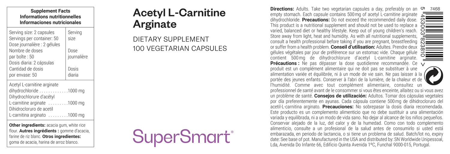 Acetyl L Carnitine Arginate | Complément Supérieur de L-Carnitine