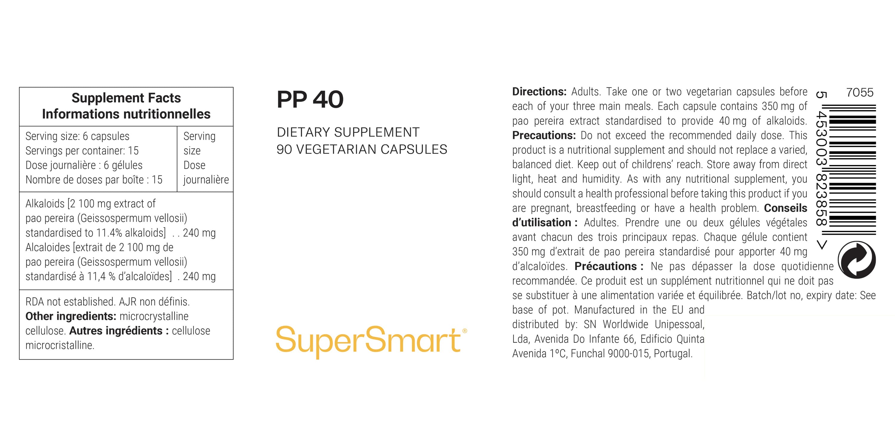 PP 40 - Pao Pereira Supplement with Immuno-Stimulant Properties