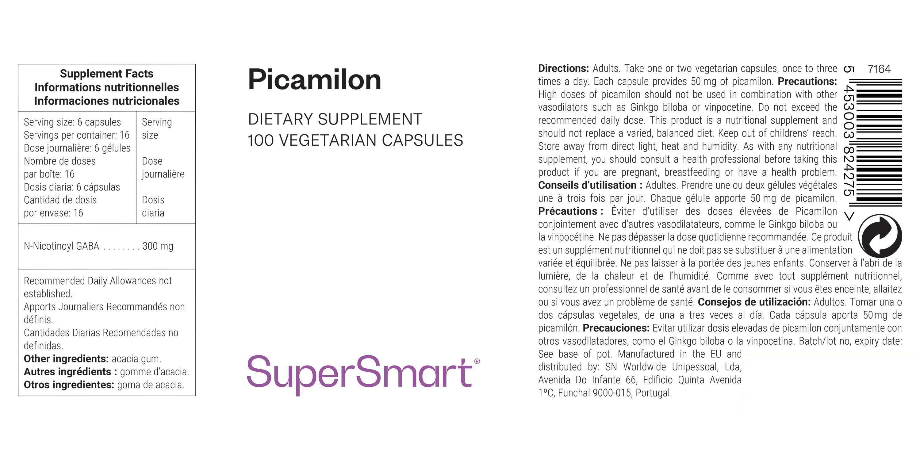 Picamilon - Anti-Stress Supplement with GABA and Vitamin B3
