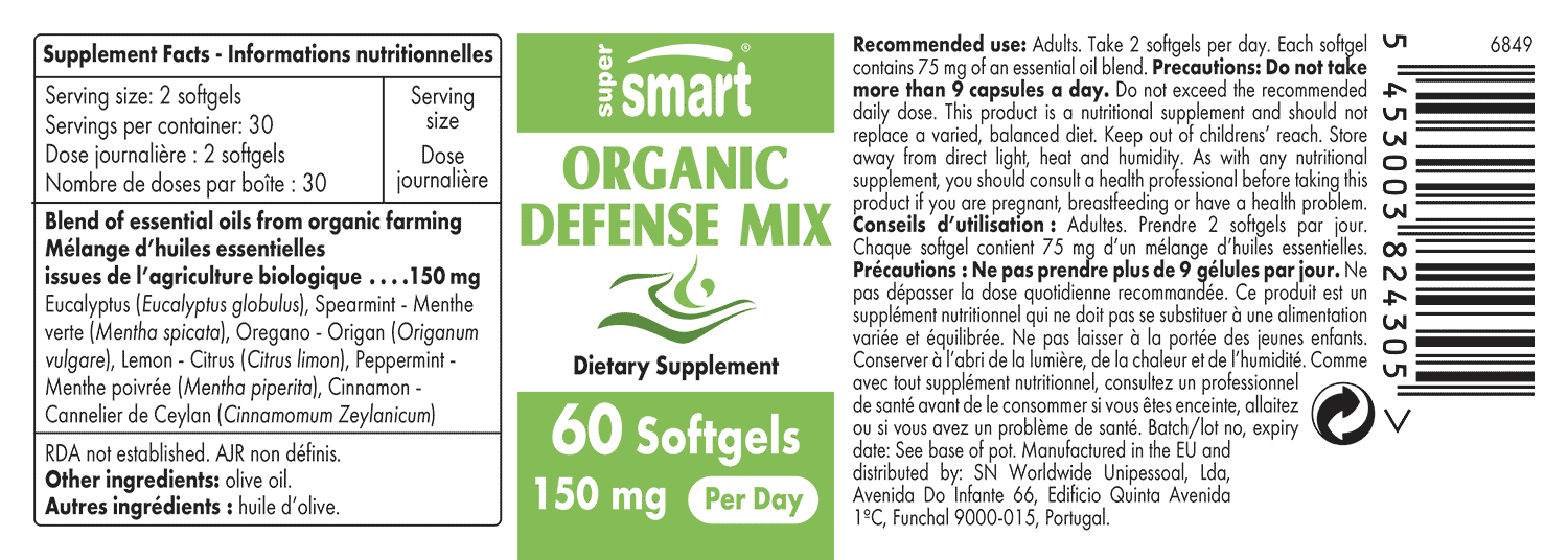 Organic Defense Mix - Blend of Essential Oils for Immune Health