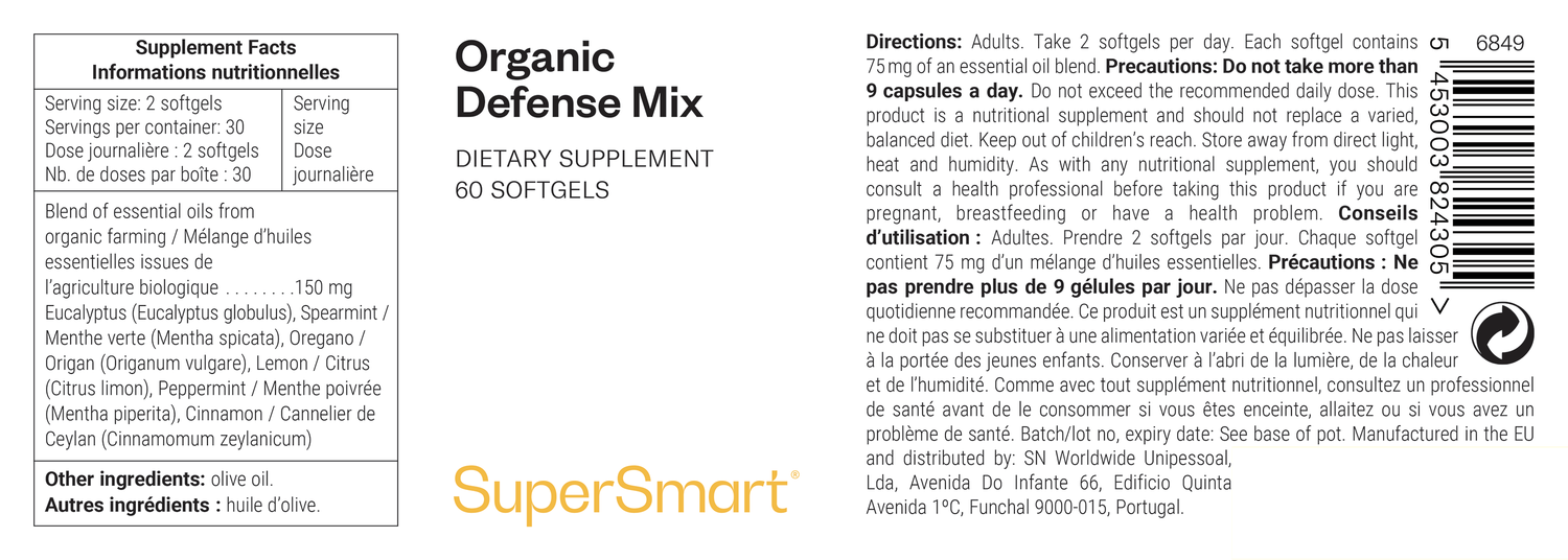 Organic Defense Mix - Blend of Essential Oils for Immune Health