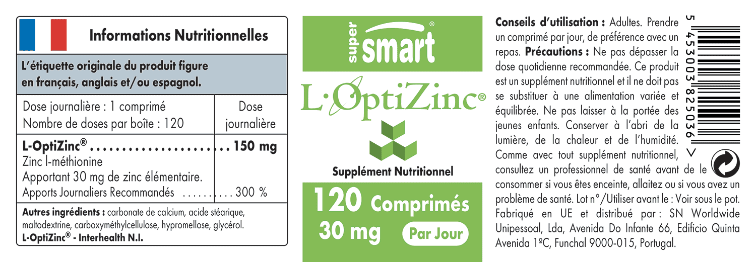 L OptiZinc | Complément de Zinc et de L Methionine