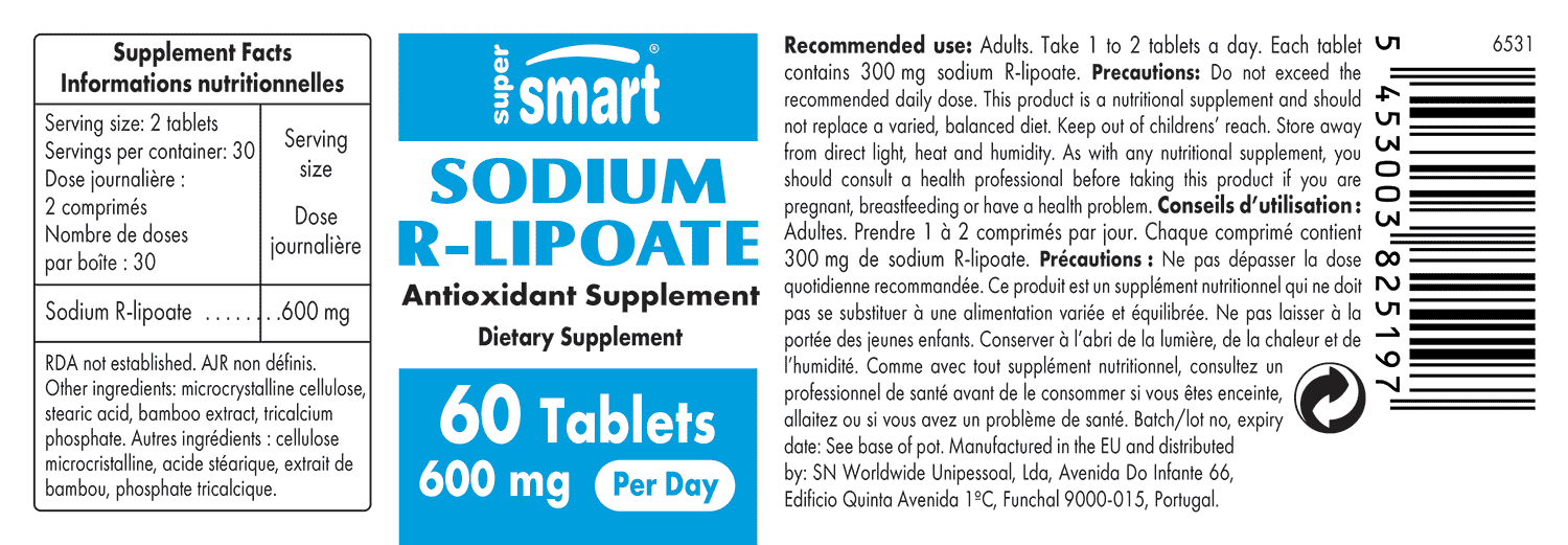 Sodium R-Lipoate 300 mg | Complément d'Acide Lipoïque à Forte ...