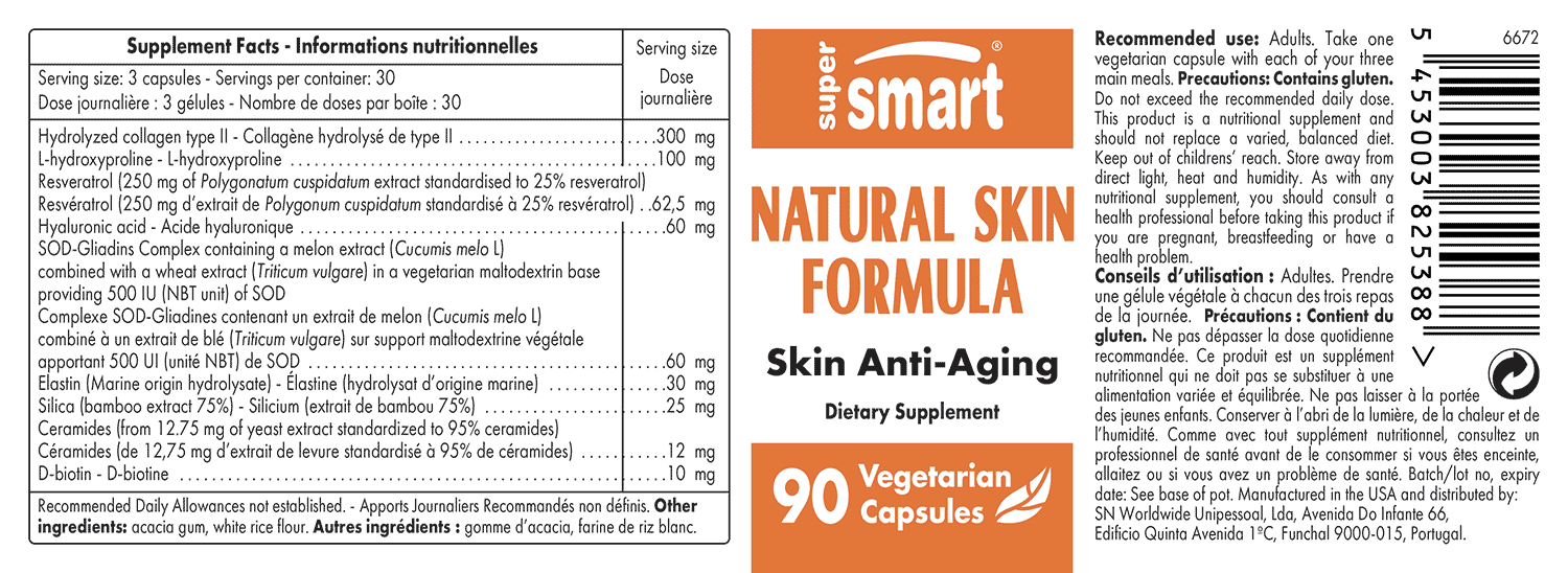 Natural Skin Formula - Anti-ageing Supplement to Rejuvenate Skin