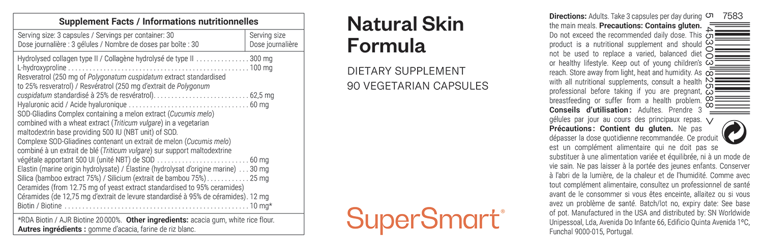 Natural Skin Formula - Anti-ageing Supplement to Rejuvenate Skin