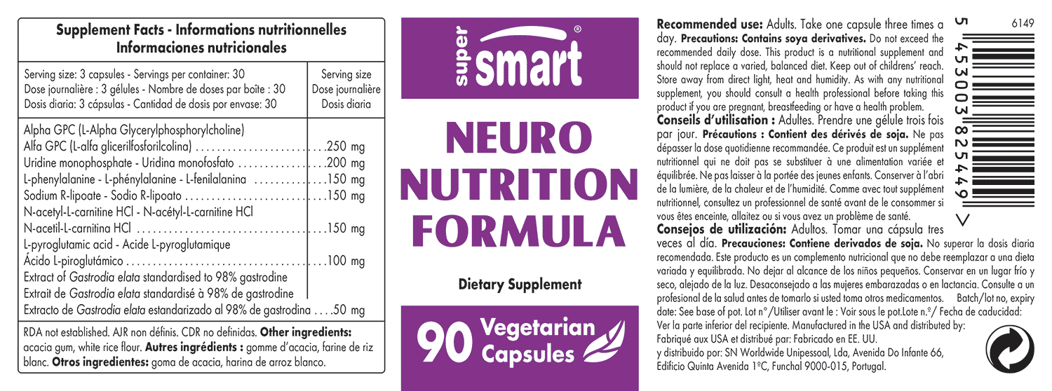 Neuro-Nutrition Formula Voeding hersenen - Boost voor geheugen en ...