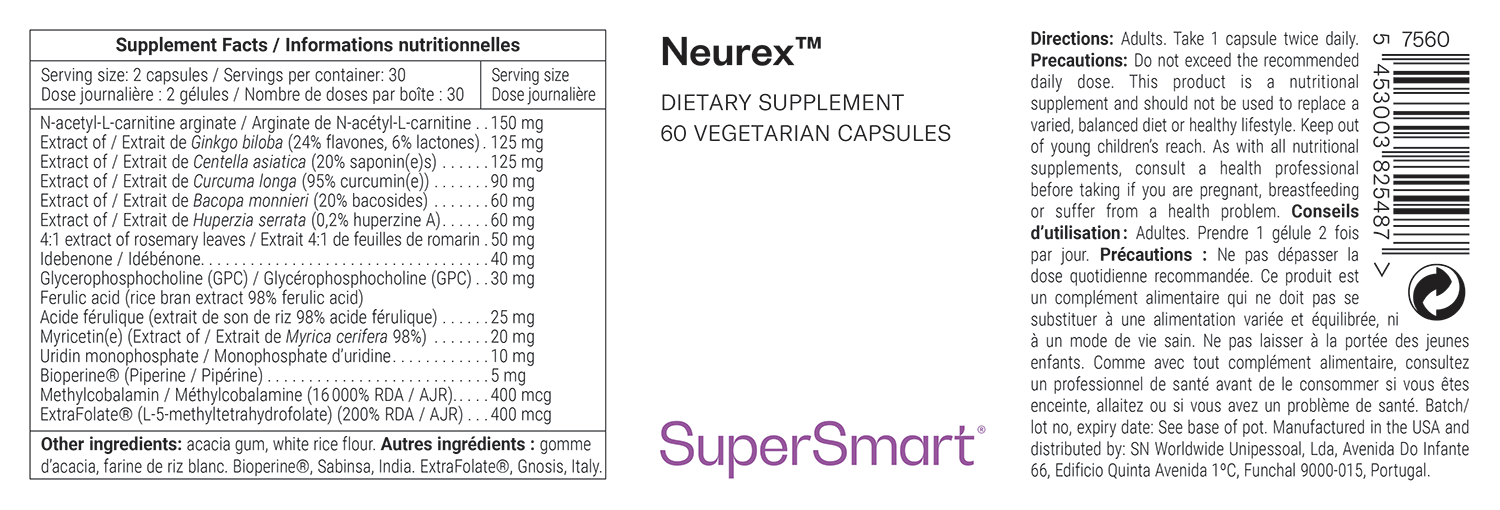 Neurex™ Nutrição cerebral – Potencie a memória e a concentração