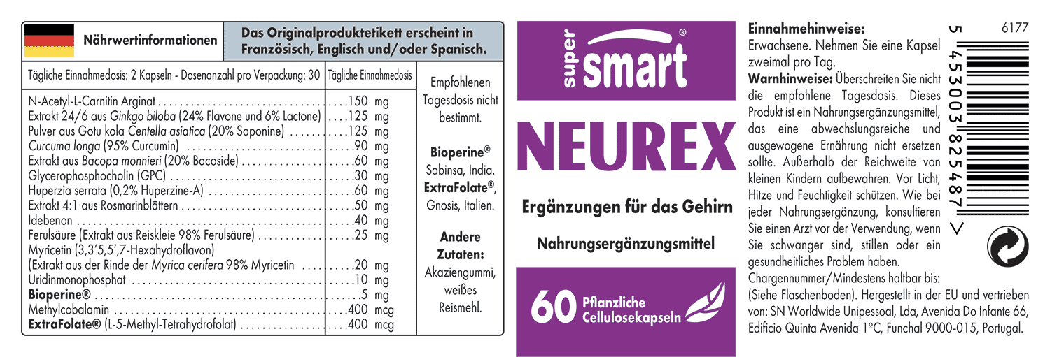 Neurex | Außergewöhnliche Formel für das Gehirn - Vorteile
