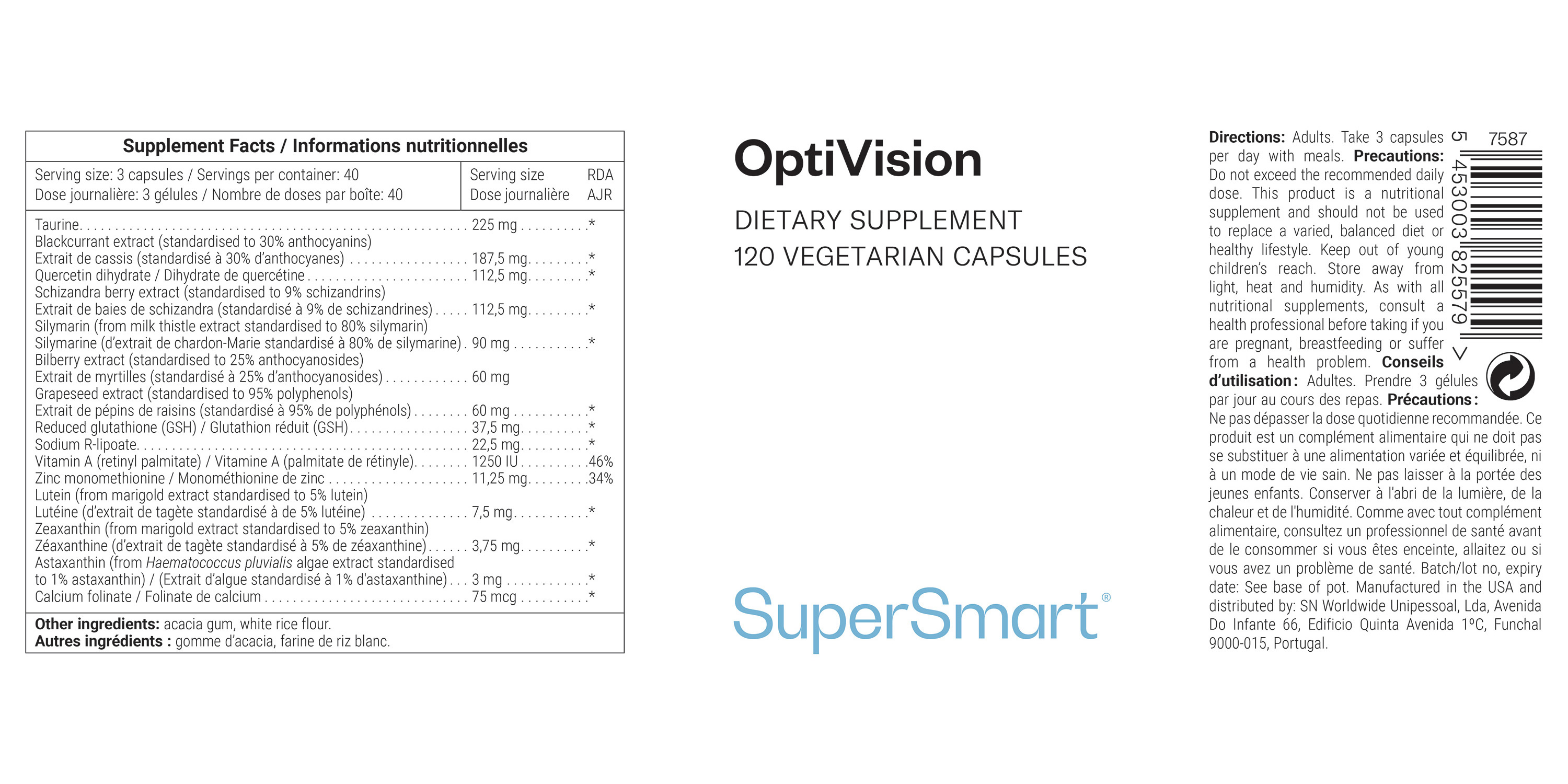 OptiVision: Complemento de Extracto de Arándano/Salud Ocular