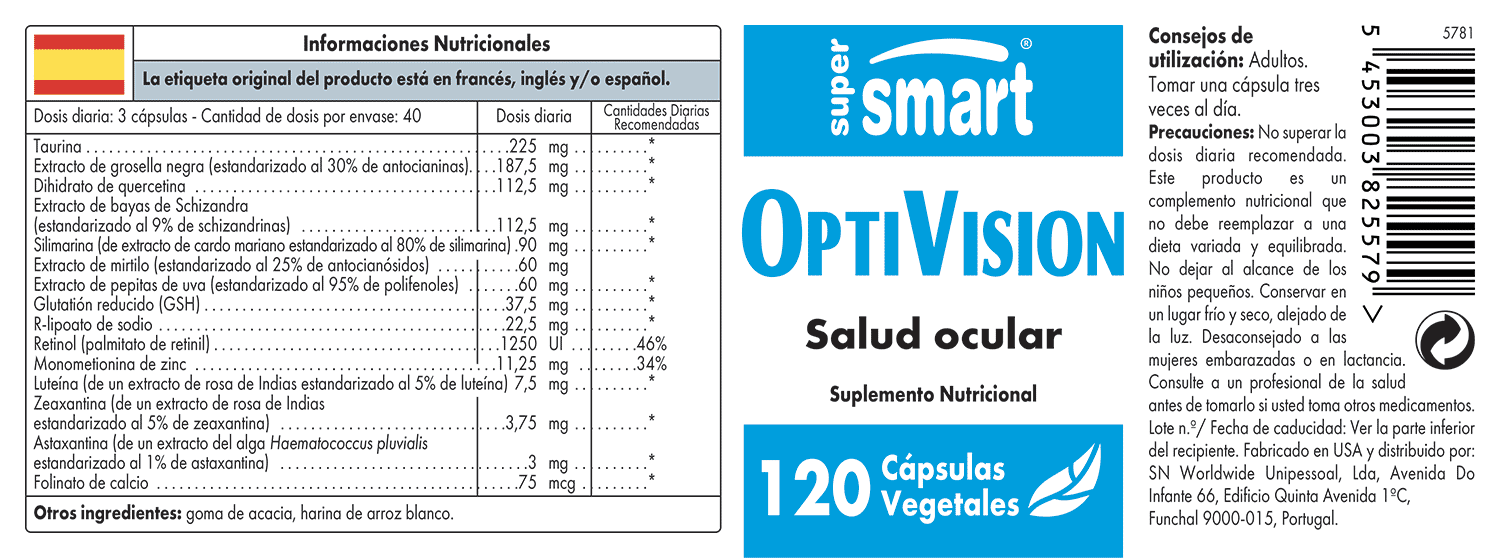 OptiVision: Complemento de Extracto de Arándano/Salud Ocular