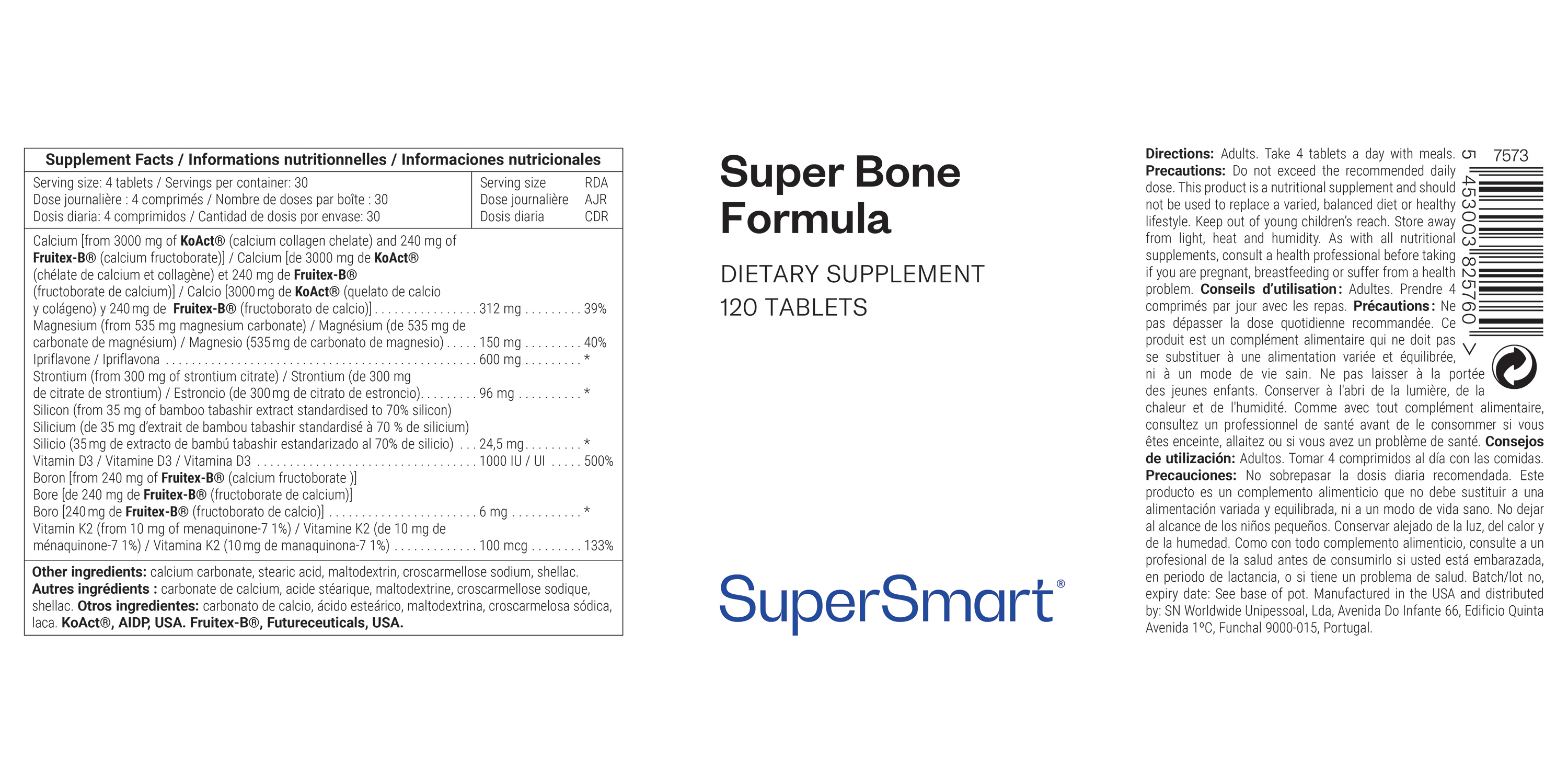 Super Bone Formula - Advanced Supplement to Improve Bone Health