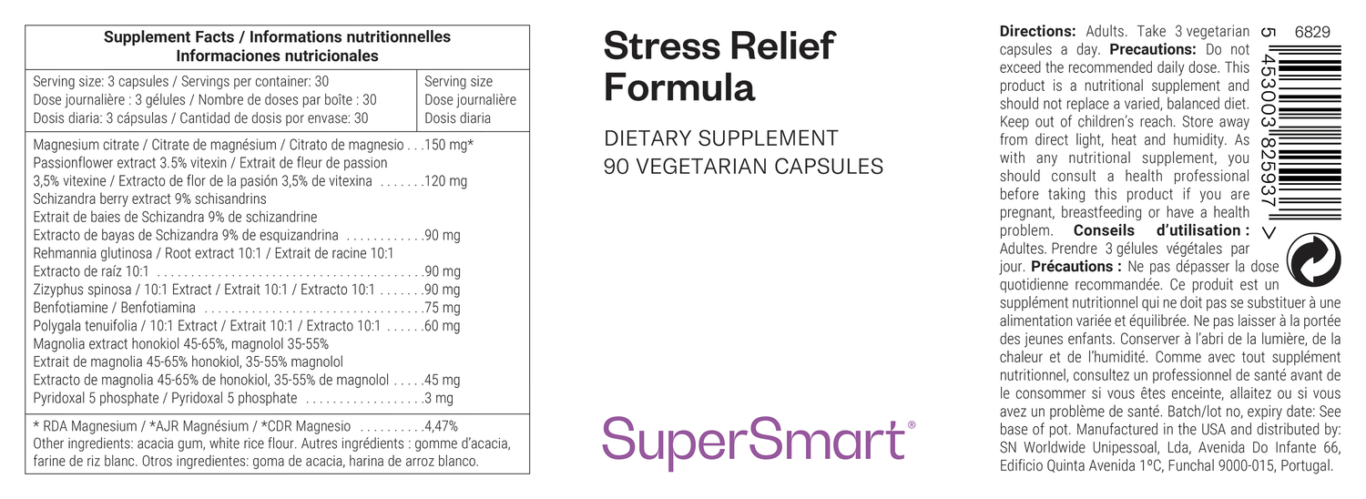 Stress Relief Formula - Natural Extracts Blend for Stress & Anxiety