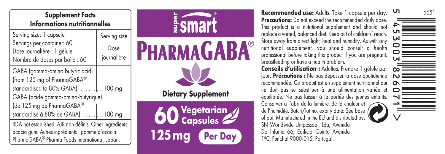 PharmaGABA® - Supplément d'acide gamma-aminobutyrique