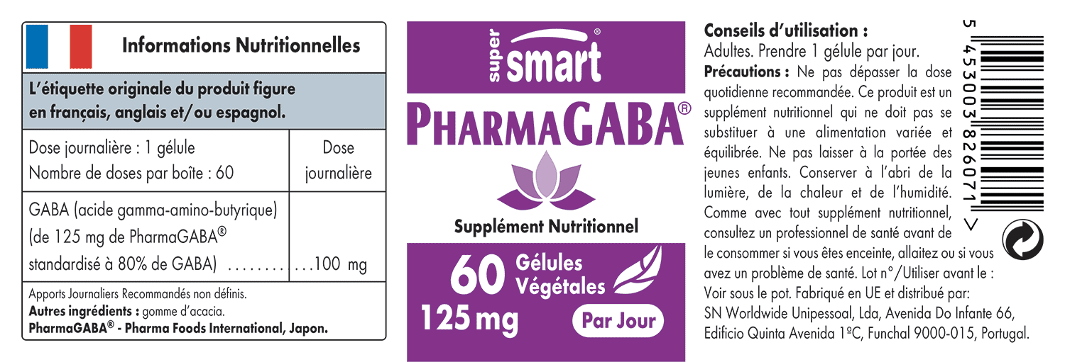 PharmaGABA® - Supplément d'acide gamma-aminobutyrique