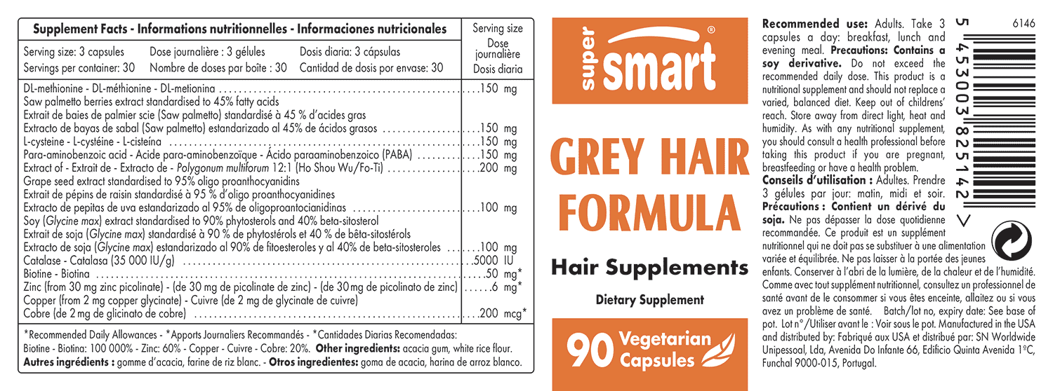 Grey Hair Formula - Natural Option for Repigmenting Grey Hair