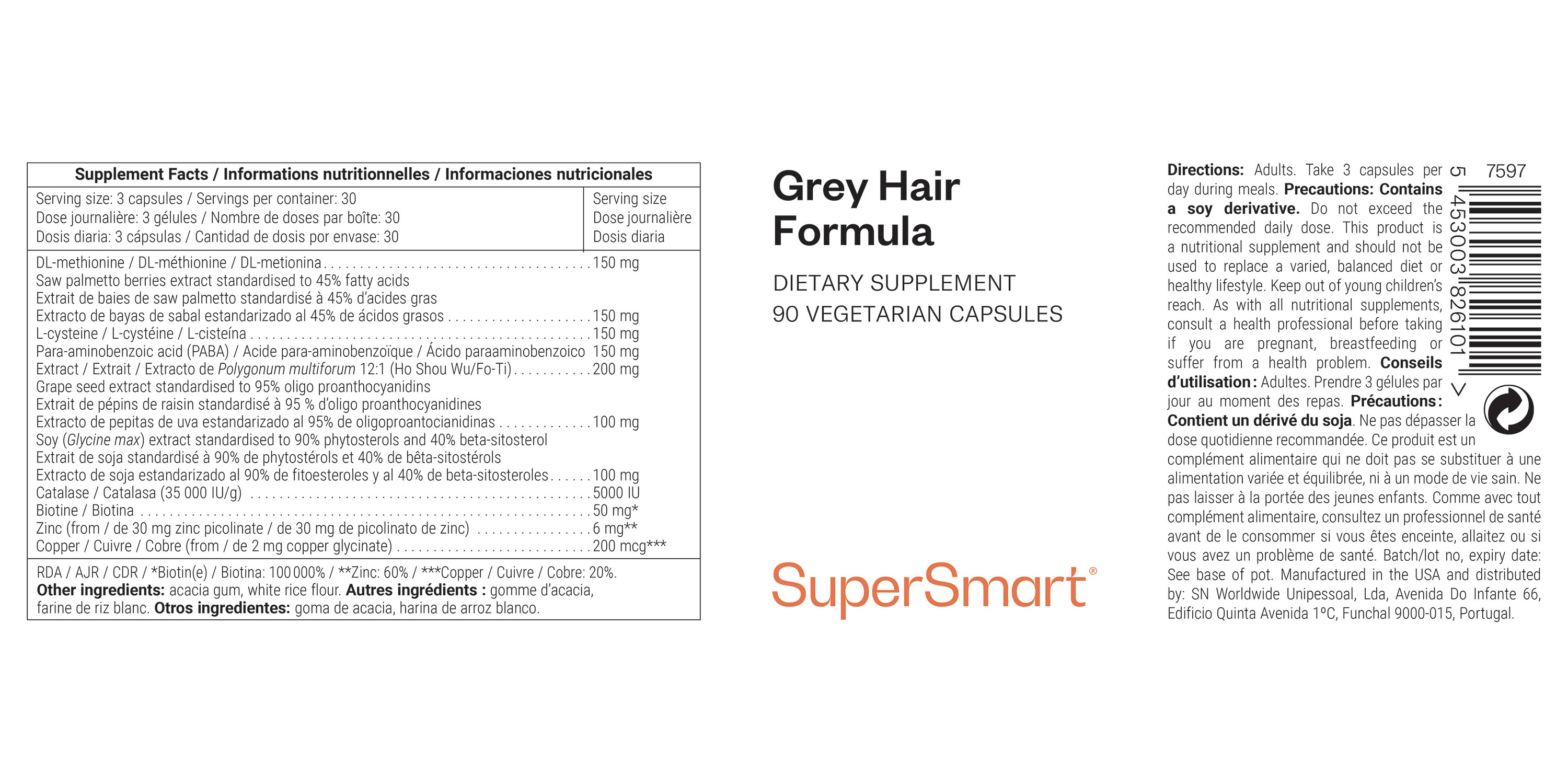 Grey Hair Formula - Natural Option for Repigmenting Grey Hair
