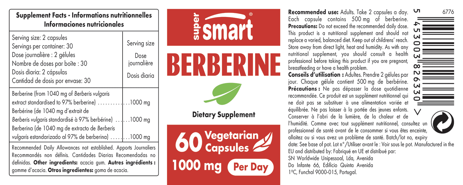 Berberine 500 mg | Complément naturel de berberine (en gélules)