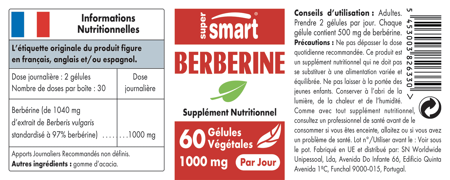 Berberine 500 mg | Complément naturel de berberine (en gélules)
