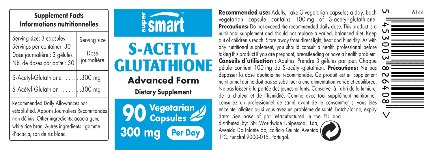 S-Acetyl Glutathione - Active Form of Glutathione for Immune Health