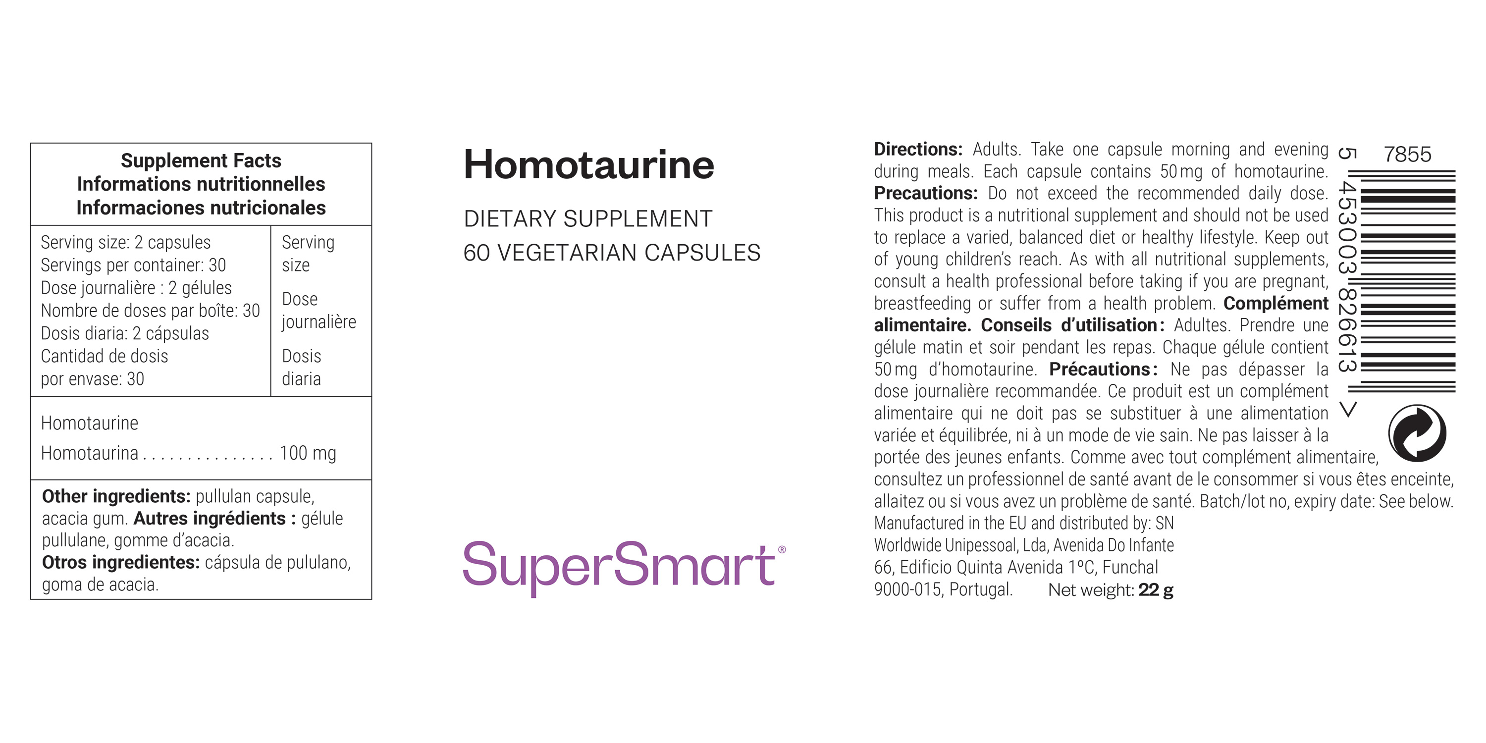 Homotaurine – Helps to Protect Memory & Cognitive Function