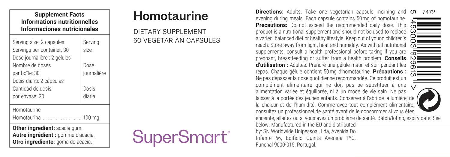 Homotaurine 50 mg | Complément Neuroprotecteur d'Homotaurine