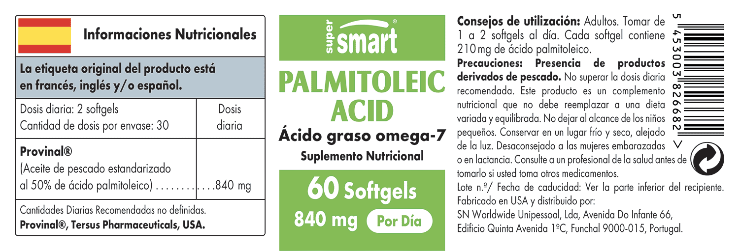 Palmitoleic Acid | Fórmula de ácido palmitoleico (Omega 7)