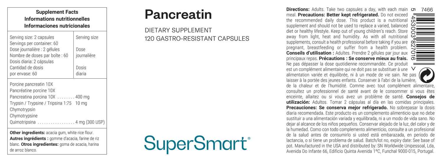 Pancreatin | Maag-darmstelsel - darmpassage - Vertering