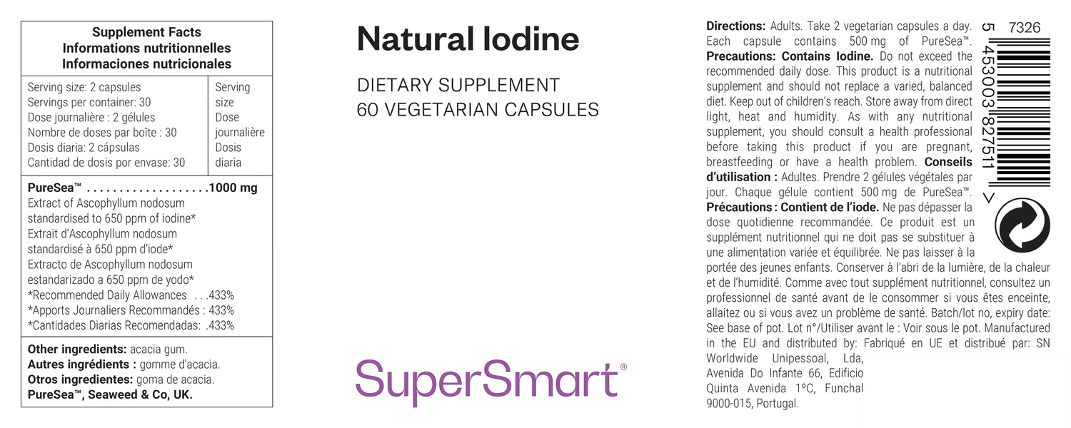 Natural Iodine 500 mg | Complément d'Iode Naturel (Ascophyllum nodosum)