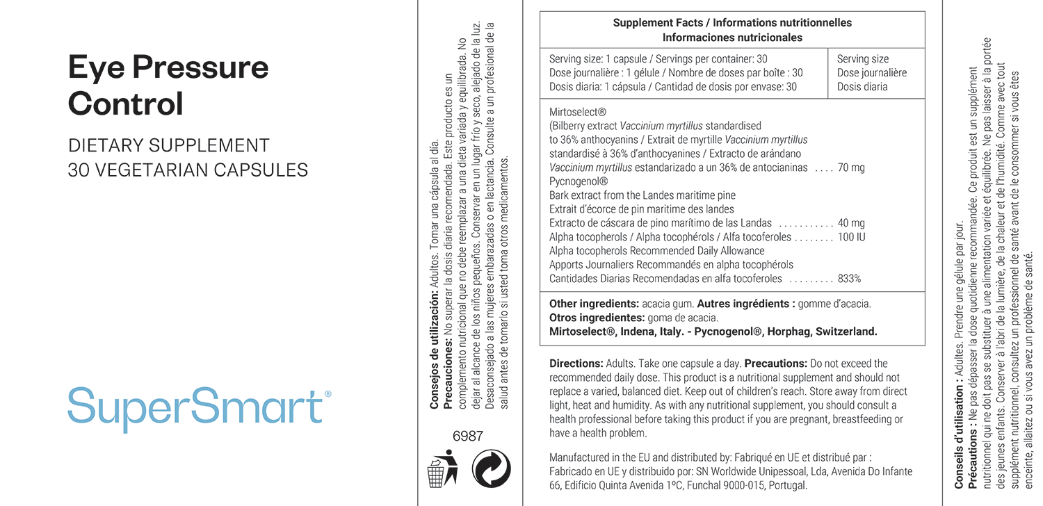 Eye Pressure Control | Formule Naturelle pour la santé vasculaire des Yeux