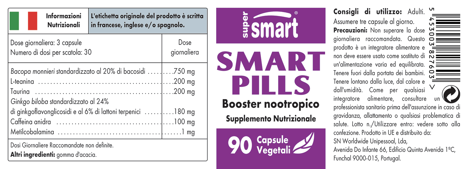 Smart Pills | Formula di Stimolazione Cerebrale Eccezionale | Nootropica