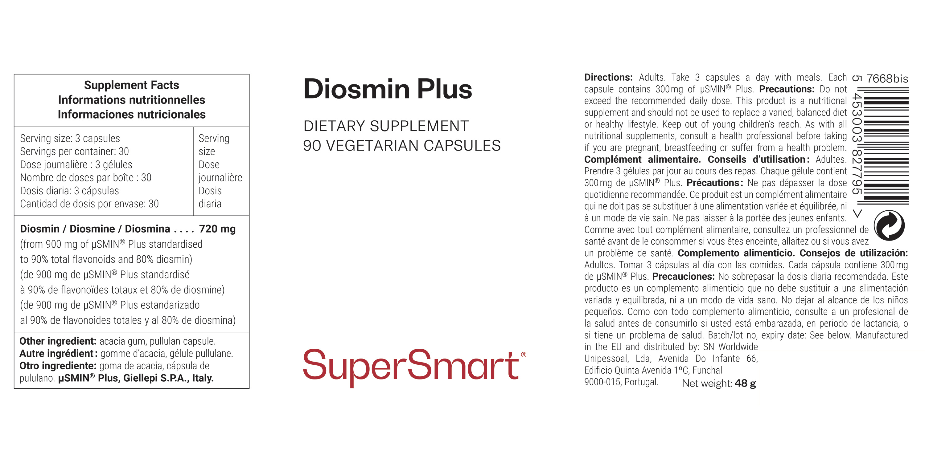 Diosmin Plus - Natural Venotonic to Support Venous Circulation