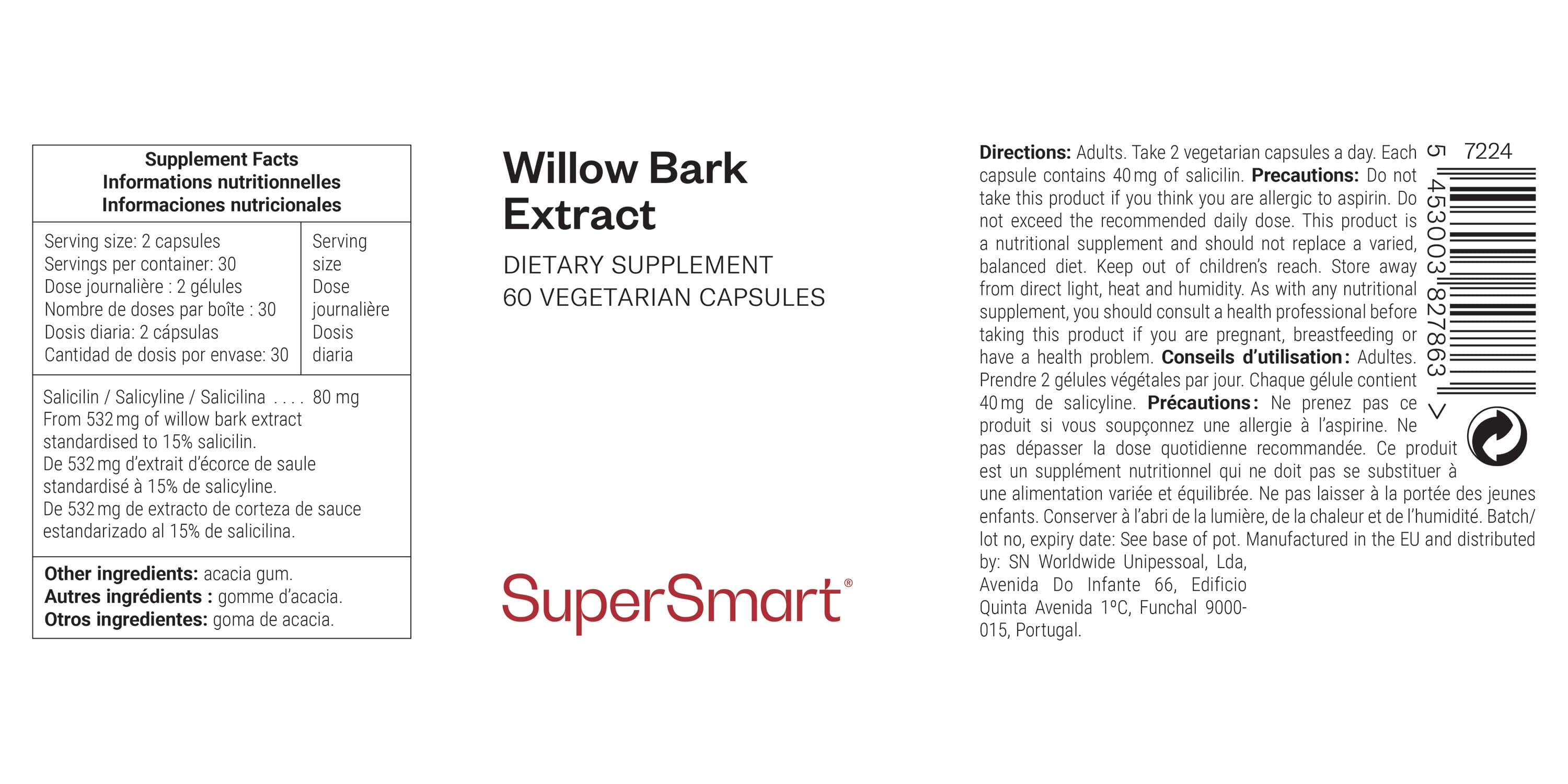 Willow Bark Extract - Natural Extract with Cardioprotective Action
