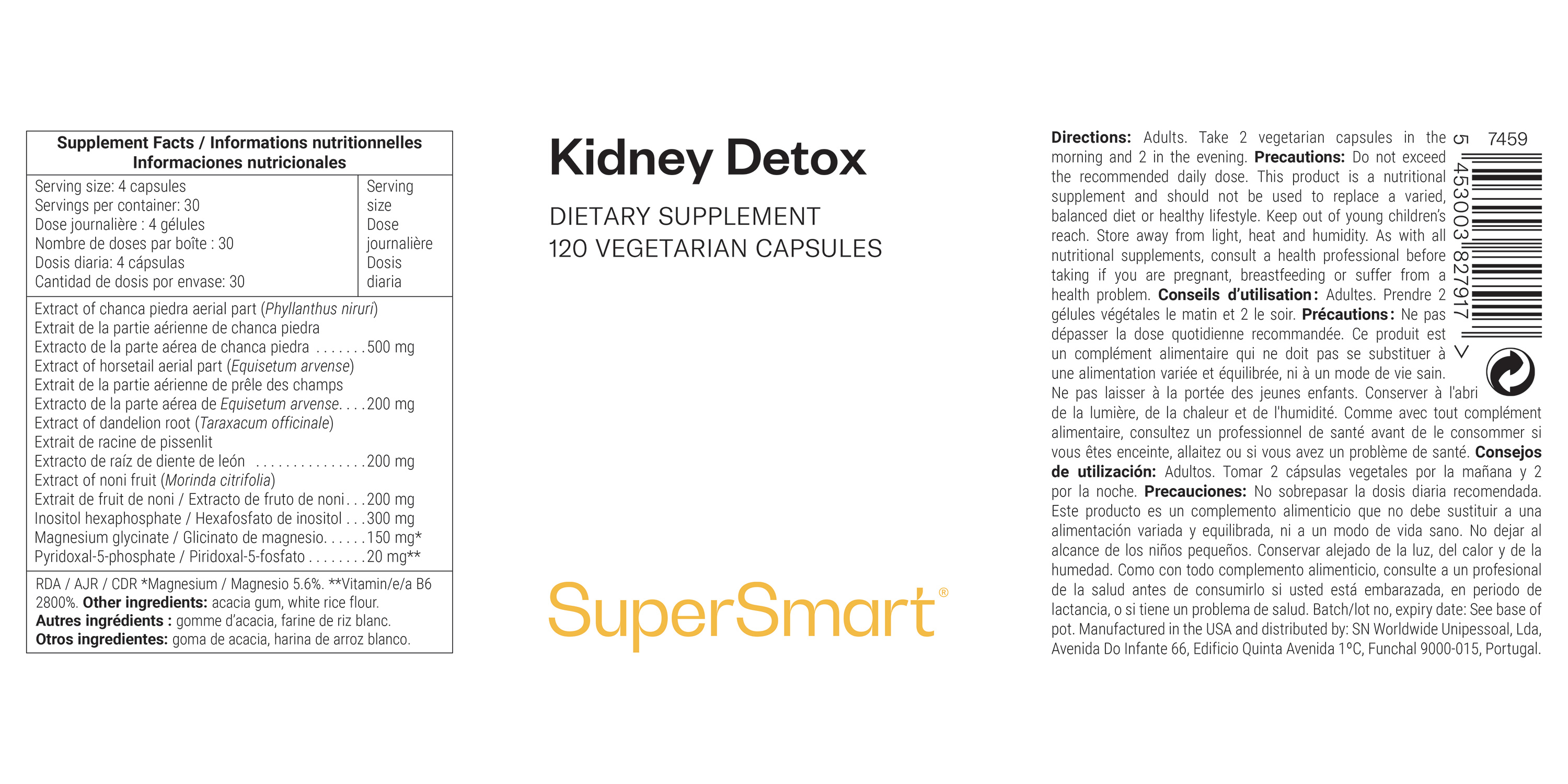 Kidney Detox - Optimises Kidney Function & Urinary System Health
