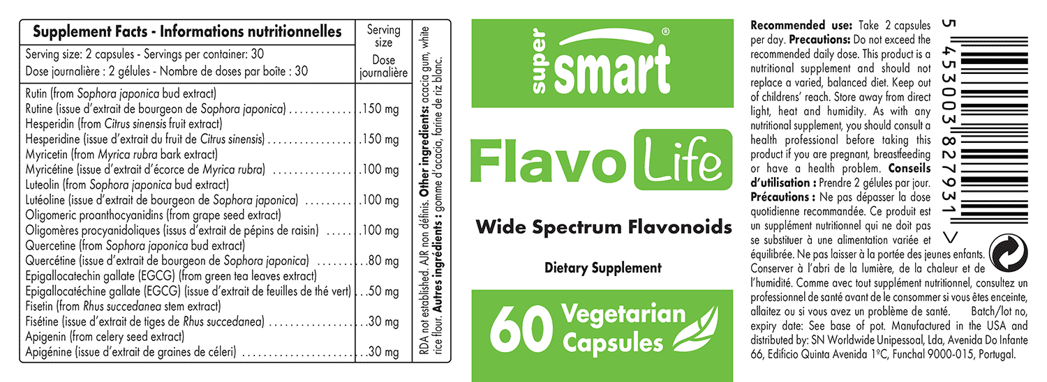 FlavoLife | Complemento de flavonóides ultra completo