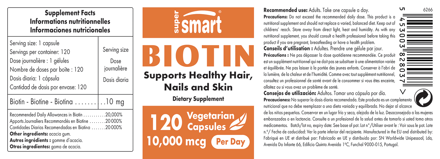 Biotin: a supplement for the hair, skin and nails
