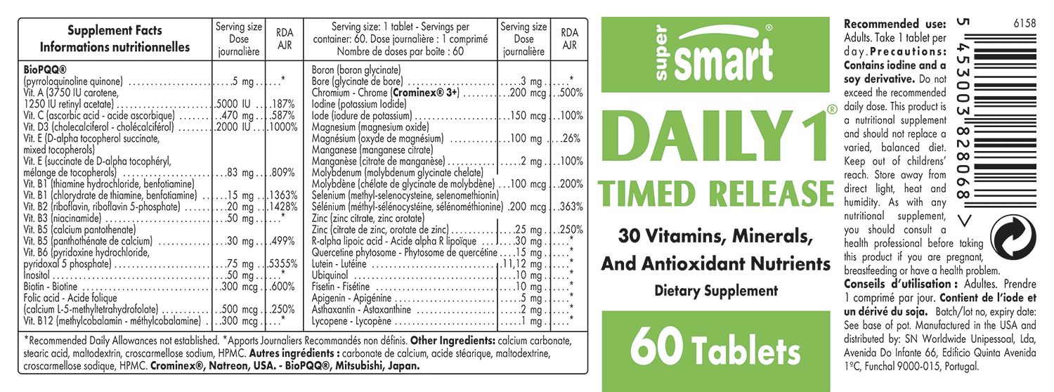 Daily 1: Gold standard Multivitamin Supplement – 1 Tablet a Day