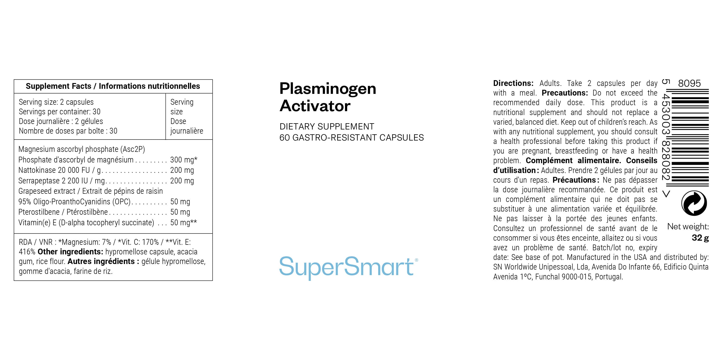 Plasminogen Activator, Gold Standard Supplement for Preventing Clogged ...