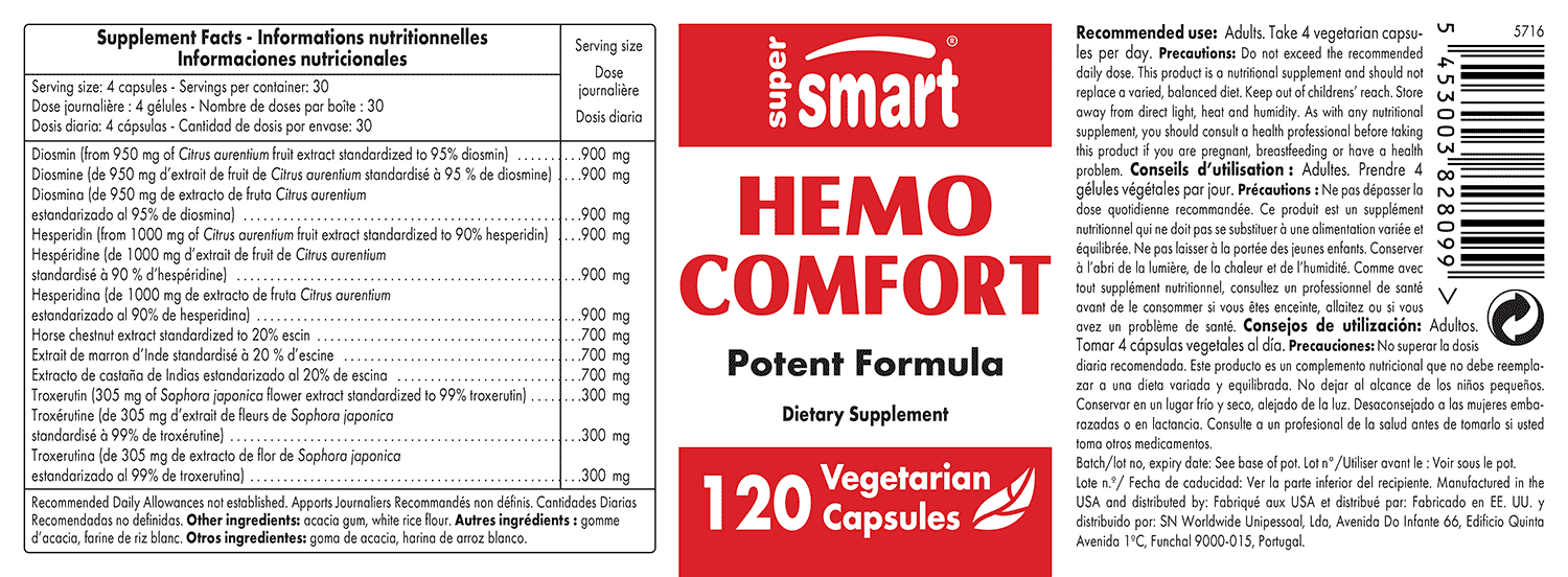 Hemo Comfort: Referenz-Ergänzung gegen Hämorrhoiden - 100% natürlich
