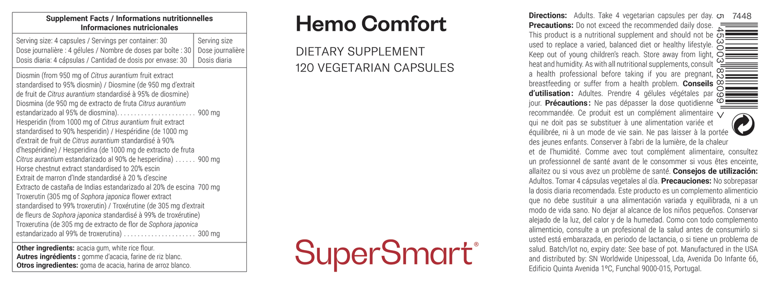 Hemo Comfort: Complemento Antihemorroides de Referencia - 100 % Natural