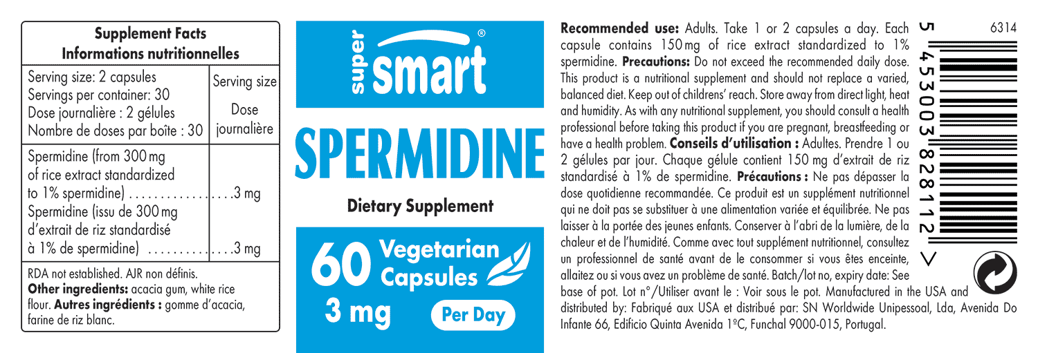 Espermidina – descubra os benefícios deste suplemento na saúde