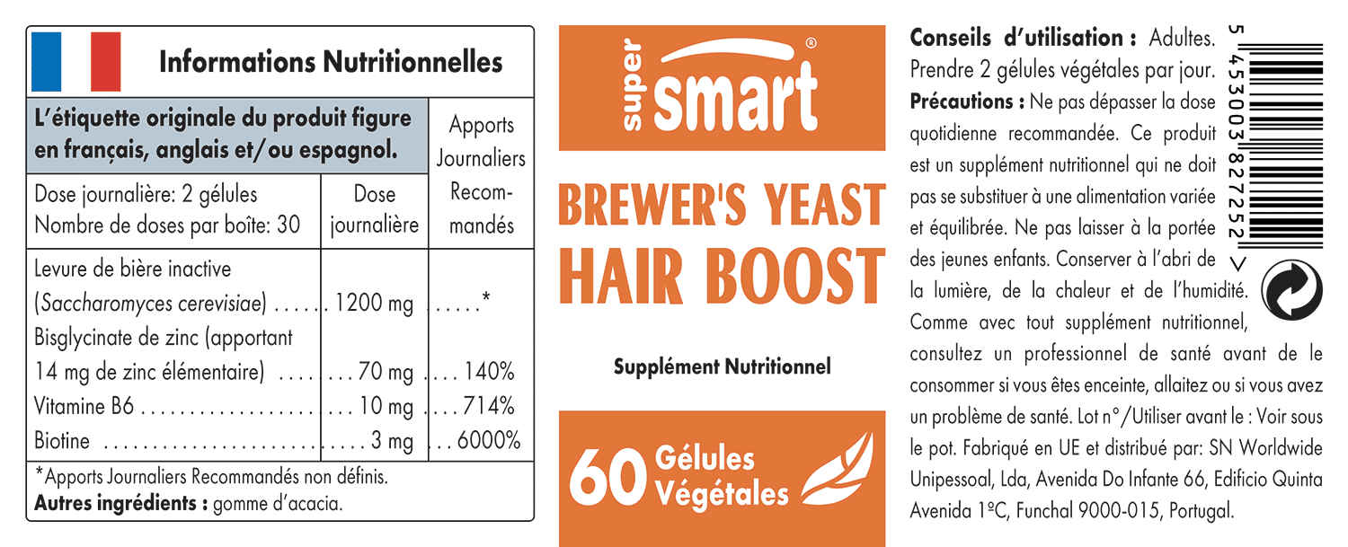 Brewer’s Yeast Hair Boost | Meilleure Levure de Bière pour Cheveux