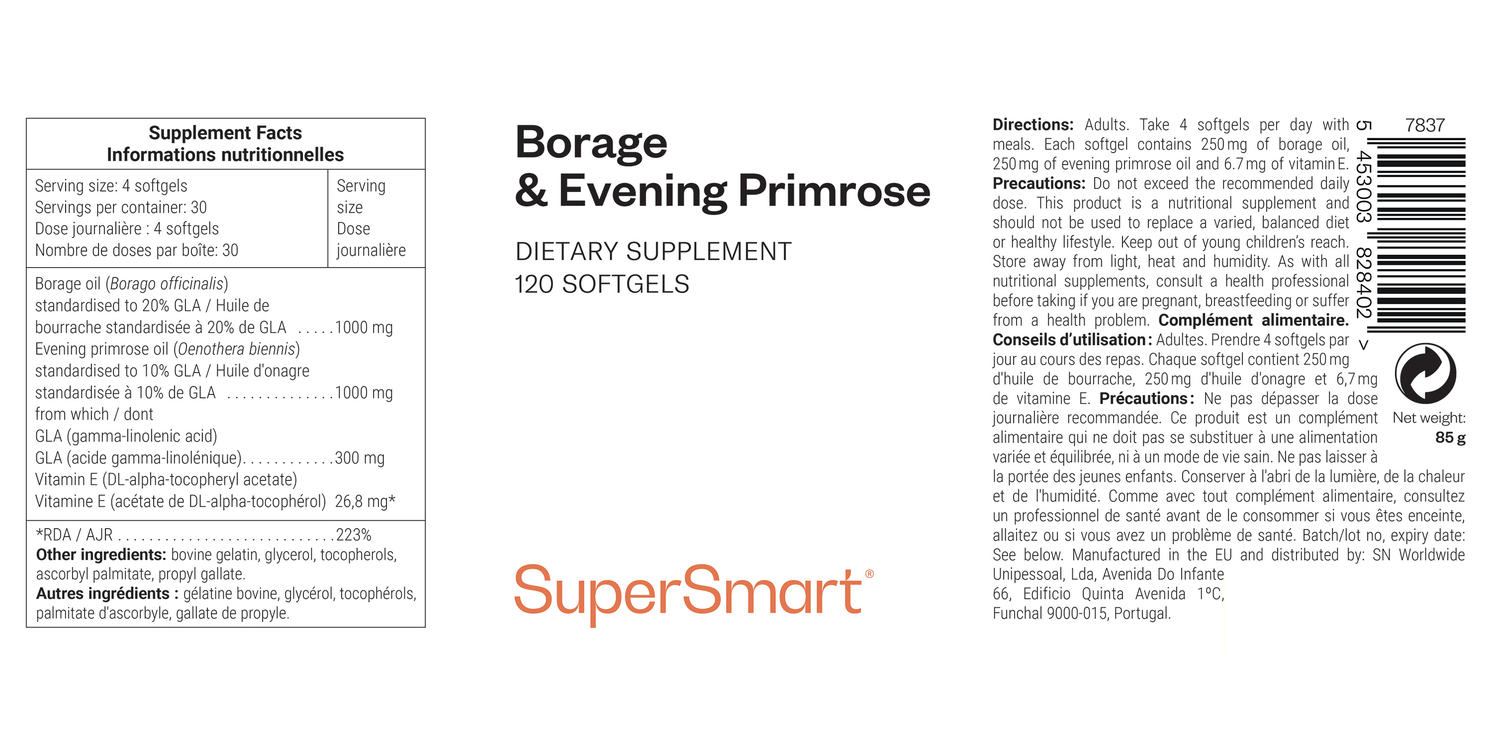 Borage & Evening Primrose: Borage & Evening Primrose Oil Capsules